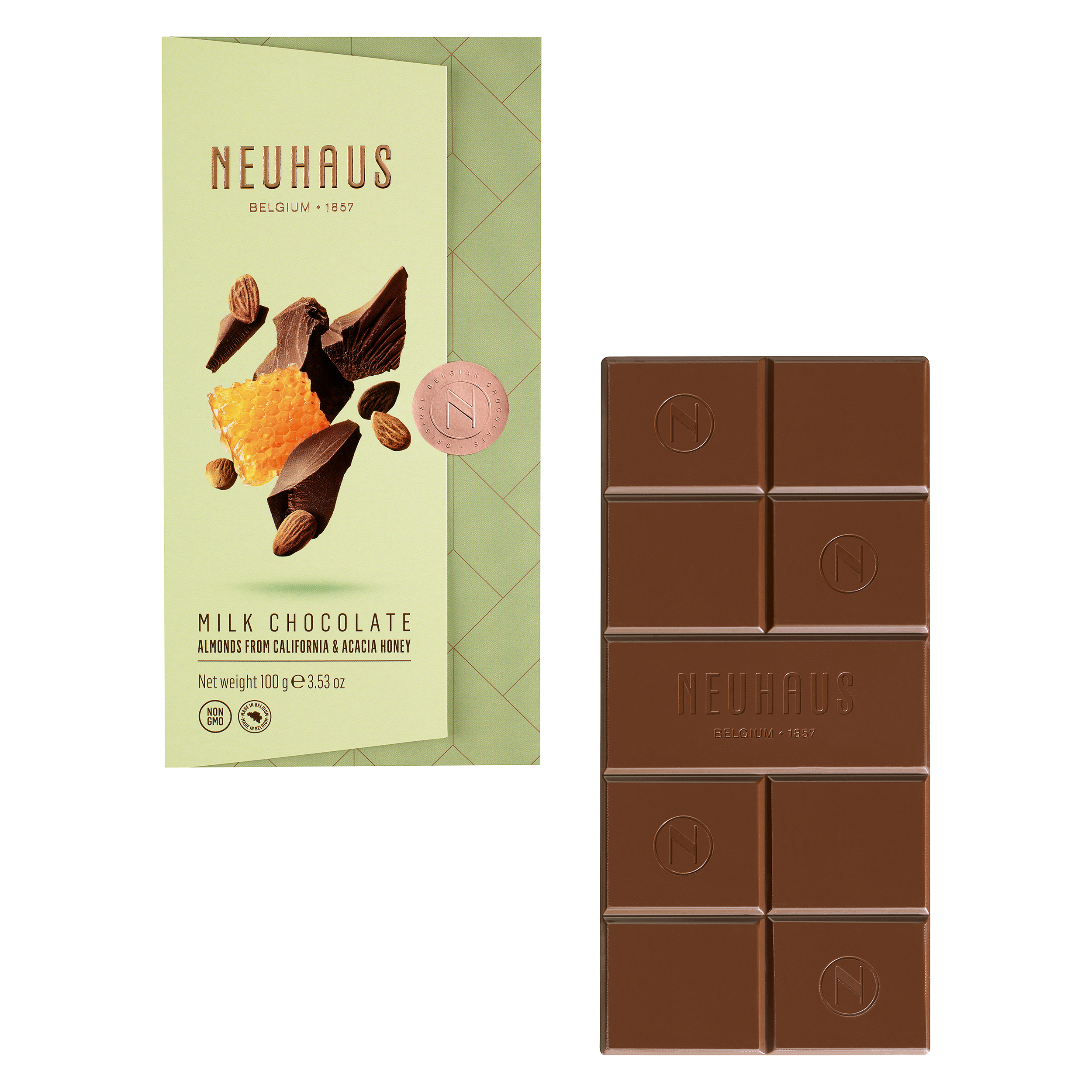 Tablette chocolat au lait Amandes et Miel