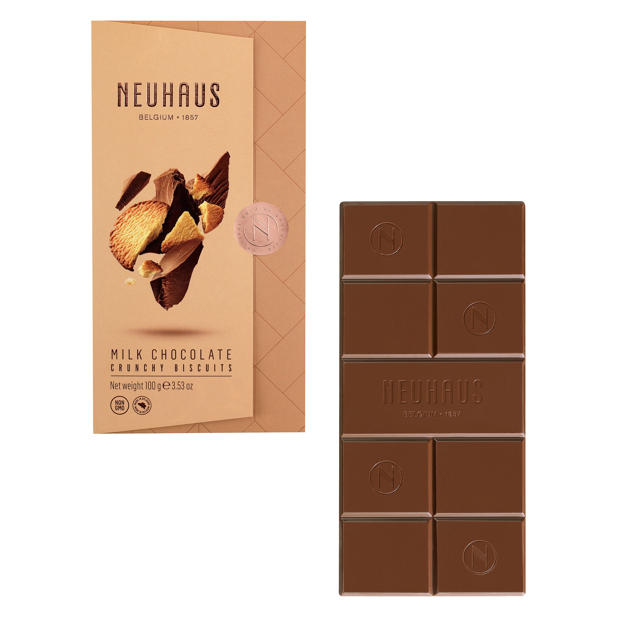Milk Chocolate Crunchy Cookies Tablet | Neuhaus Chocolates